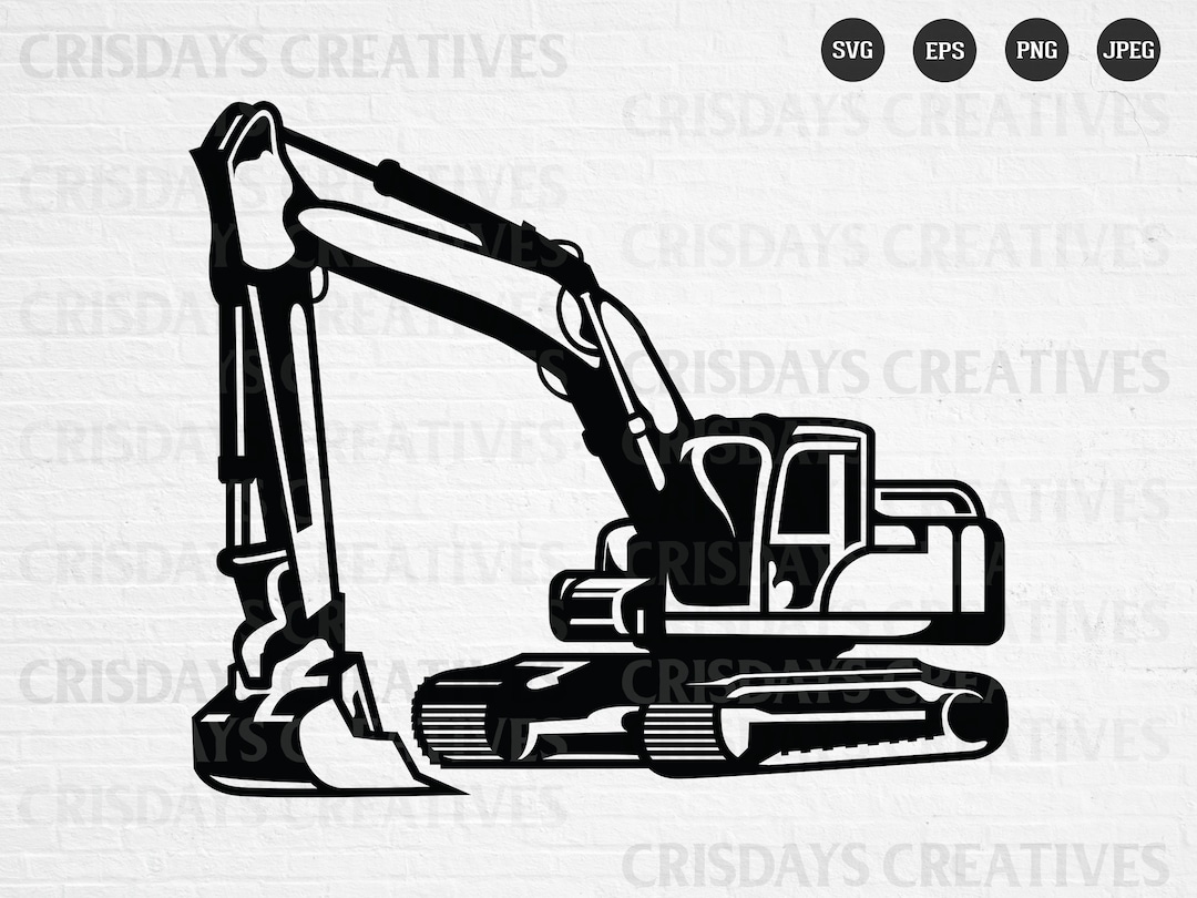 Construction SVG| Excavator SVG| Heavy Equipment Svg| US Excavator Svg ...