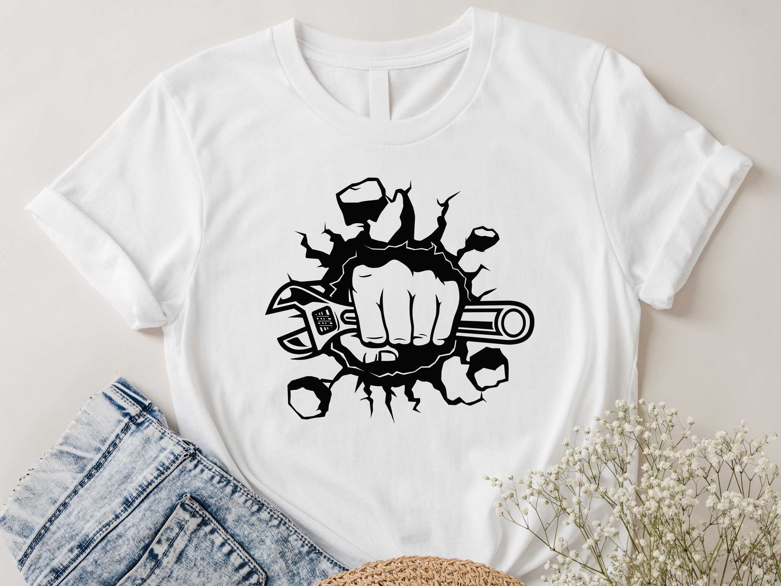 Smash Svg, Smash Hand Holding a Wrench Svg, Repairman Svg, Handy Man ...