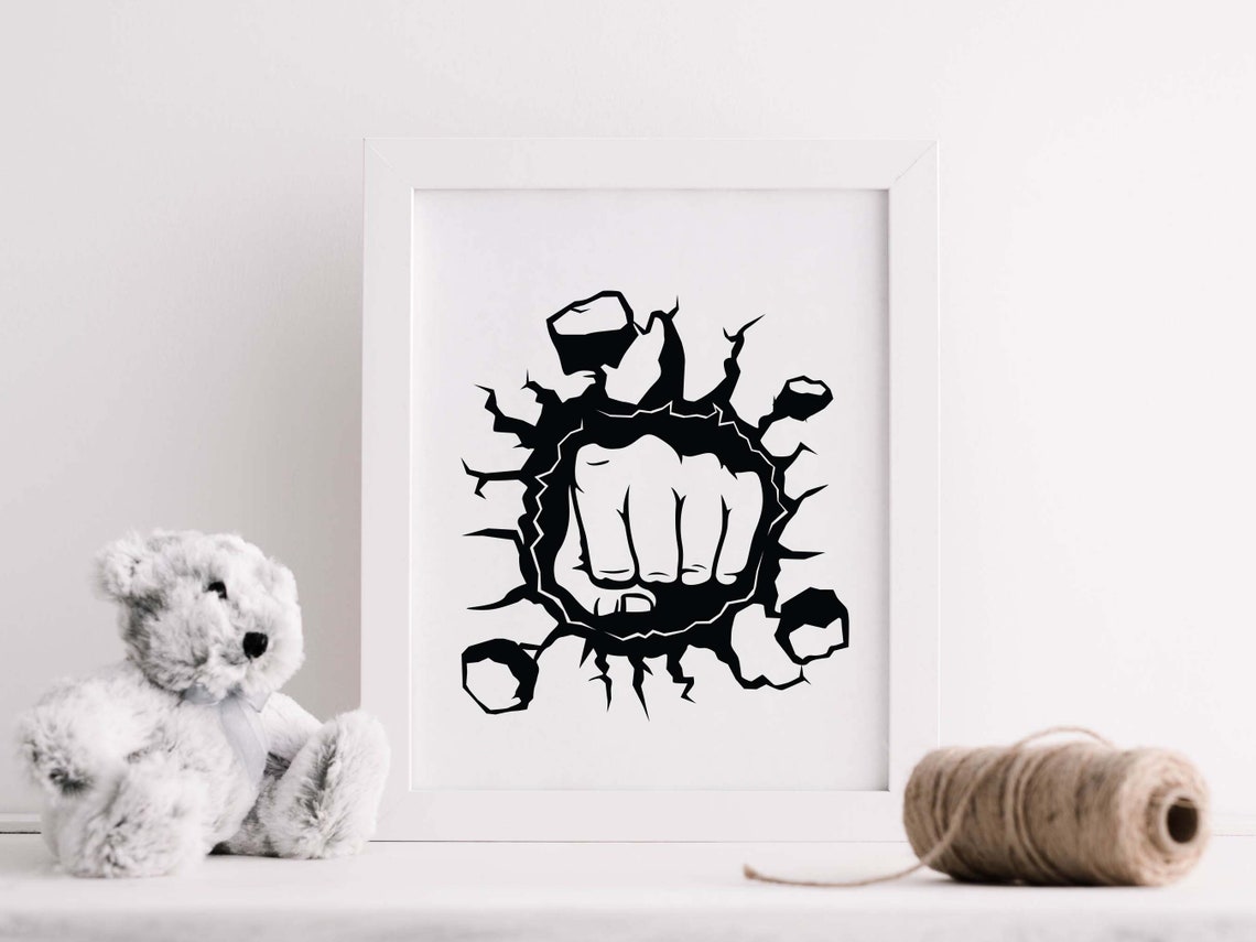 Smash Punch Svg Hand Punch Svg Hand Breaking the Wall Svg - Etsy