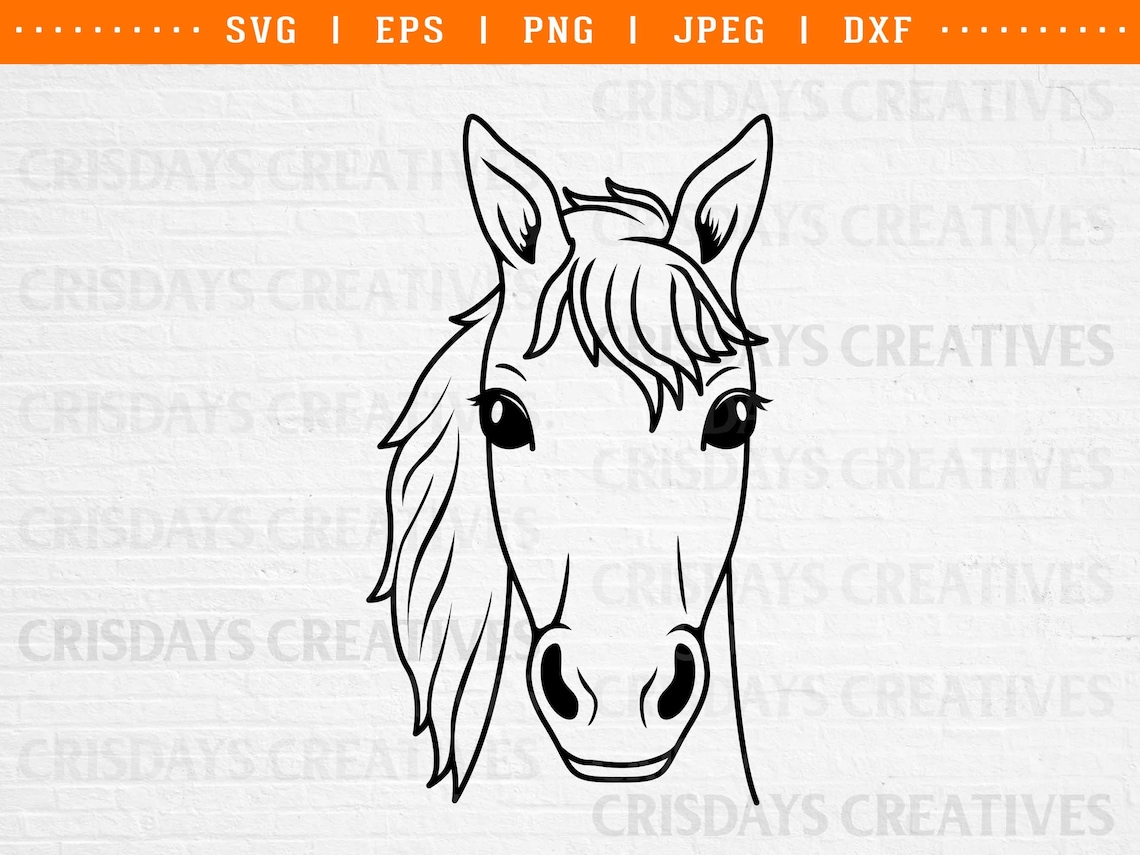 Cute Horse Svg| Horse Svg| Horse Face Svg| Wild Horse Svg| Horse Ride ...