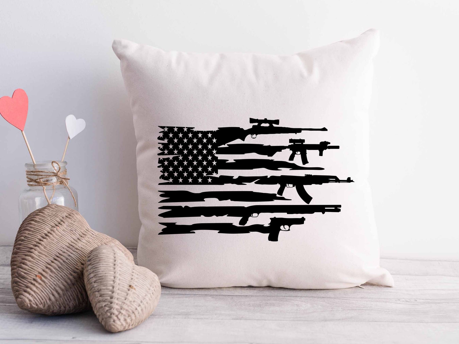 Guns Flag USA Svg Us Flag Guns Svg American Flag With Guns - Etsy