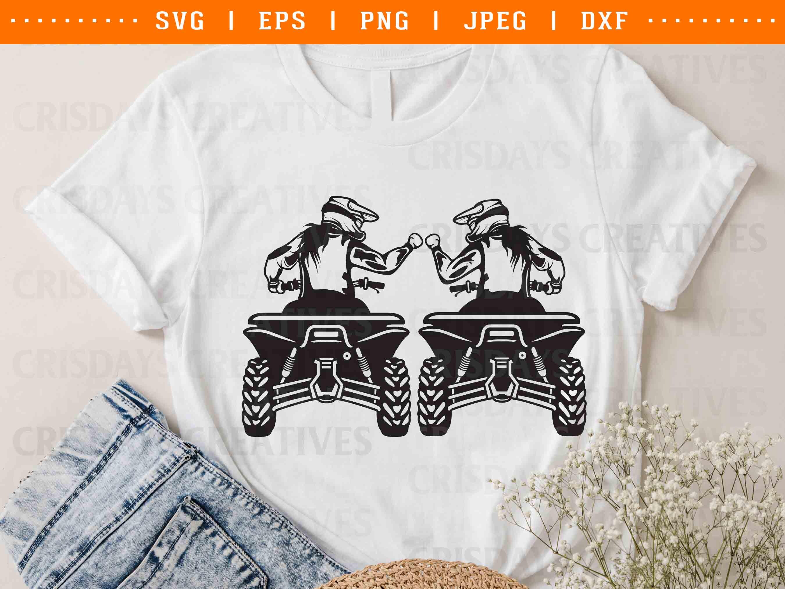 Best Buddies ATV Riding SVG | Four Wheeler Friends Clipart | ATV ...