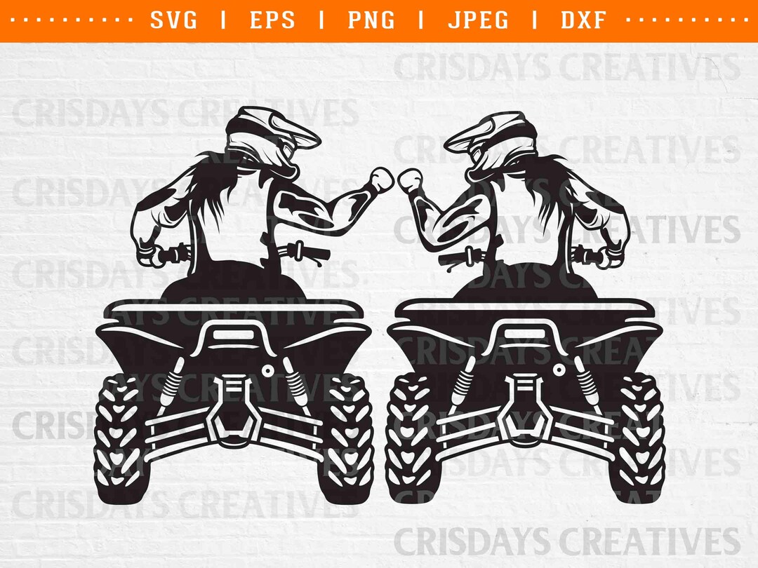 Best Buddies ATV Riding SVG | Four Wheeler Friends Clipart | ATV ...