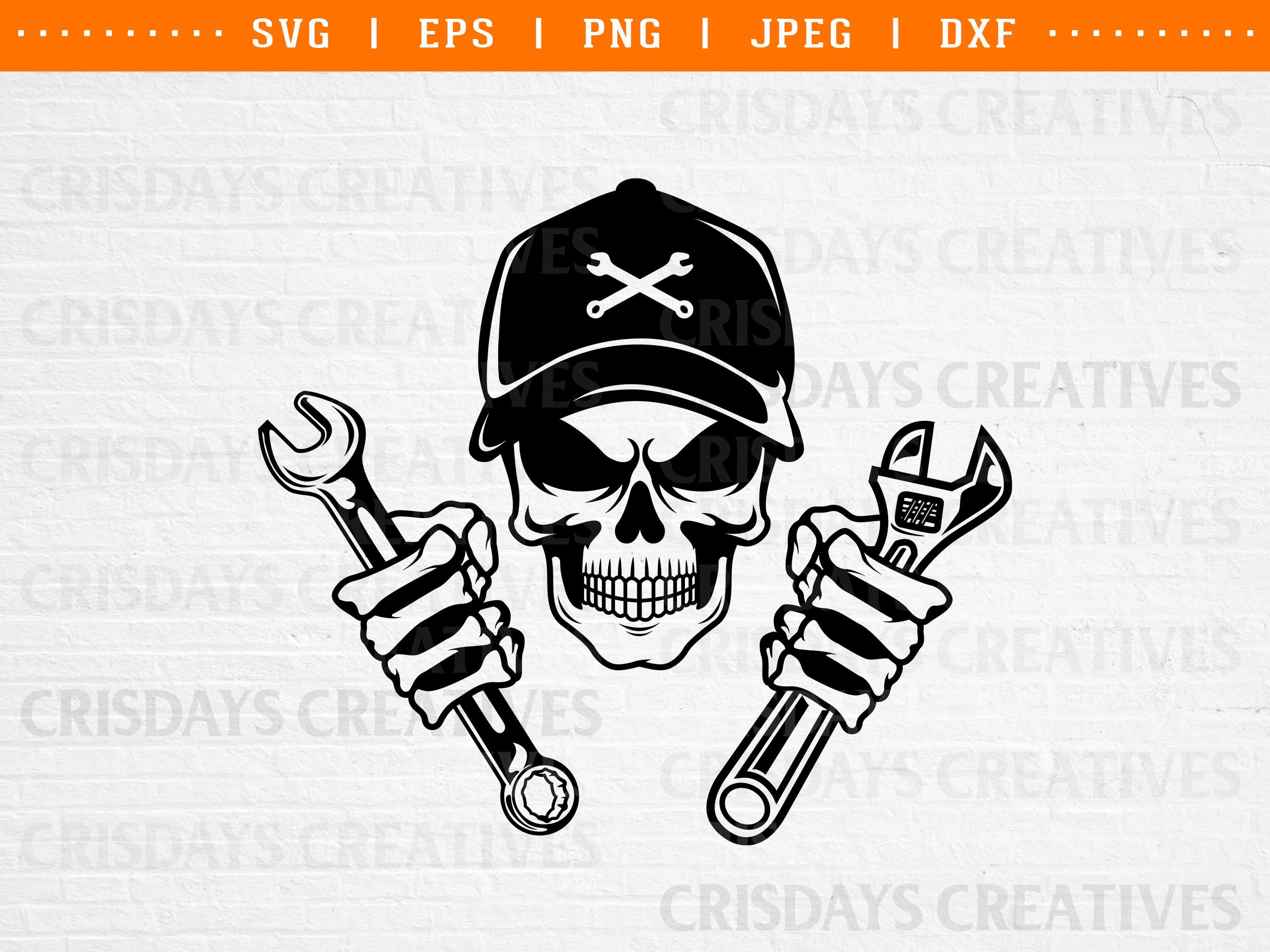 Mechanic Svg Skull and Wrenches Svg Wrench Svg Skull and - Etsy Singapore