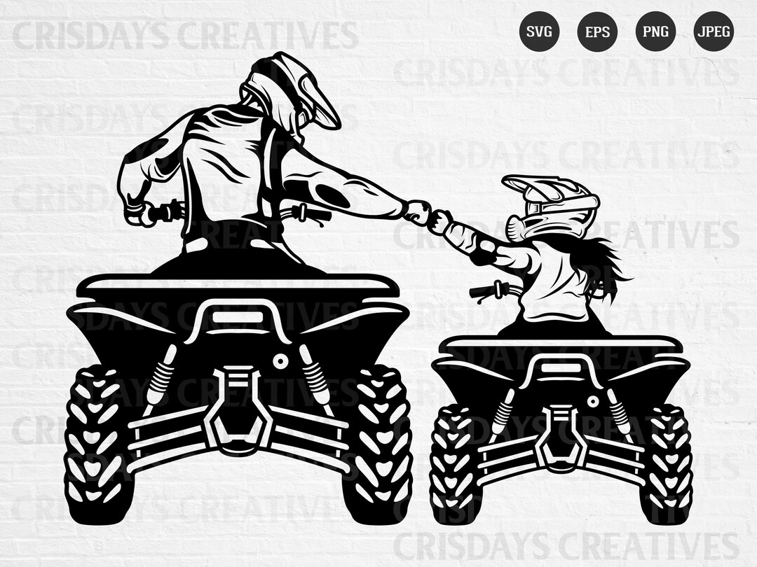 Father and Daughter ATV Svg| ATV Svg| Father and Daughter Svg| Dadlife ...