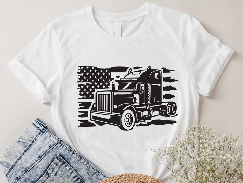 US Truck Svg Truck Shirt Semi Truck Vector Truck Flag Svg - Etsy