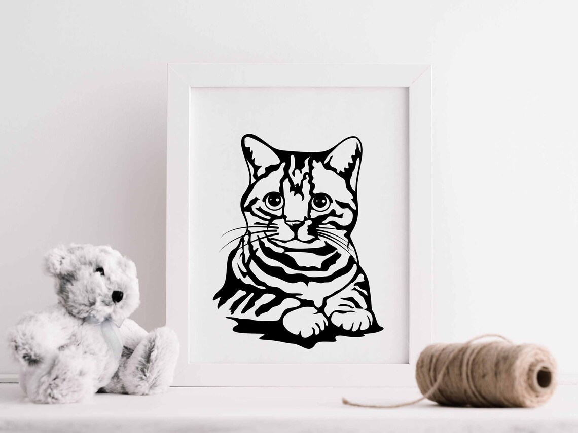 Cute Cat Svg Smiling Cat Svg Peeking Cat Svg Cat Svg Cat - Etsy