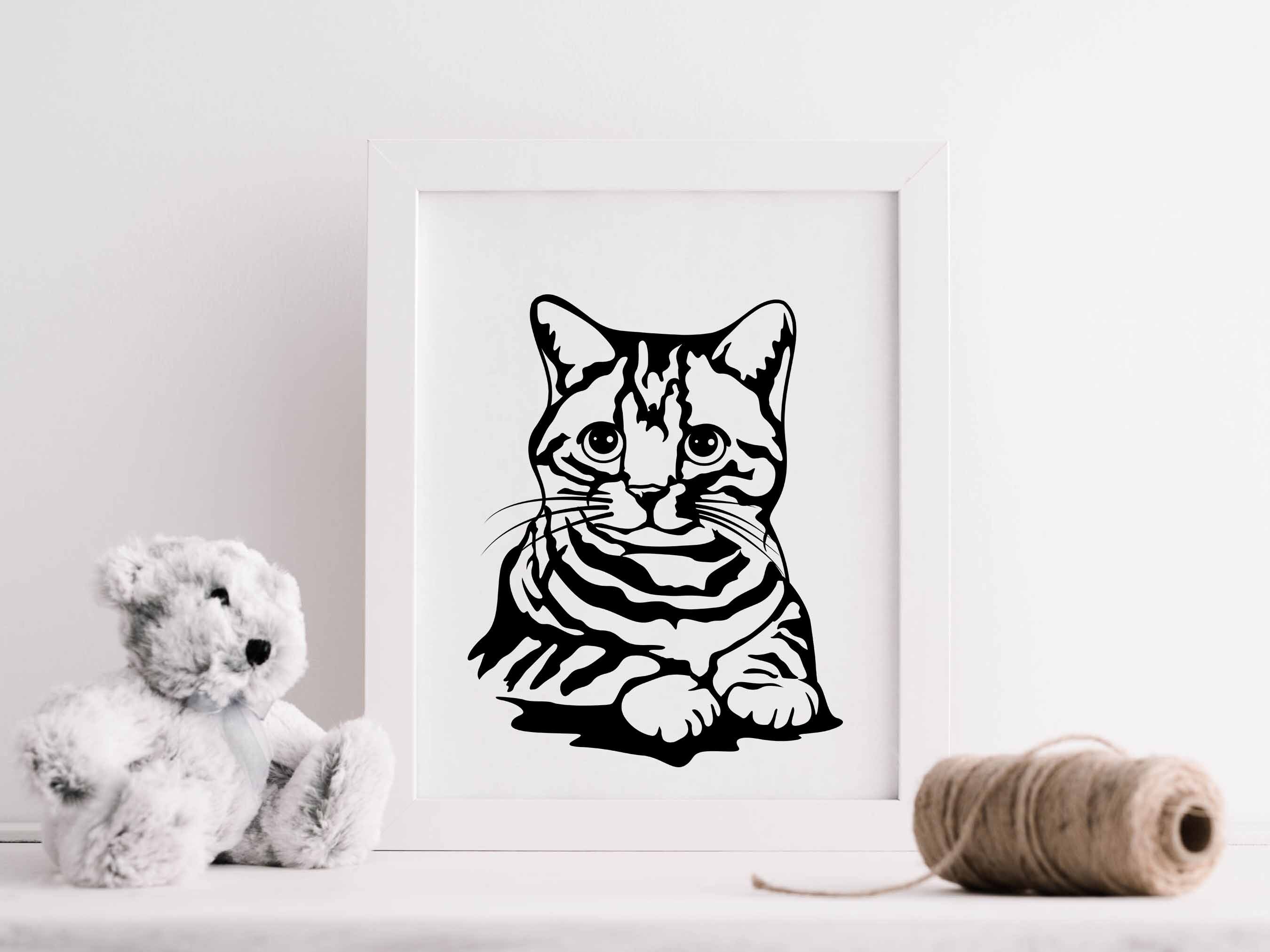 Cute Cat Svg Smiling Cat Svg Peeking Cat Svg Cat Svg Cat - Etsy