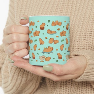 Cute Capybara 11oz Mug, Adorable Capybara Pattern, Capybara Gift Ideas ...