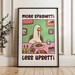 Duck Eating Spaghetti Poster, More Spaghetti Less Upsetti, Retro Diner ...