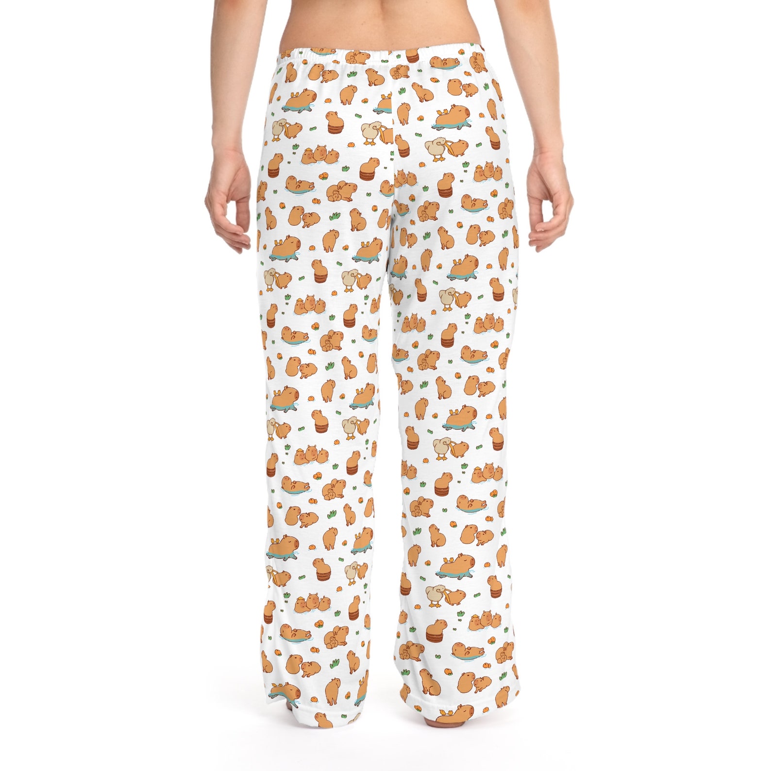 Capybara Women's Pajama Pants, Cute Capybara Pattern, Funny Capybara ...
