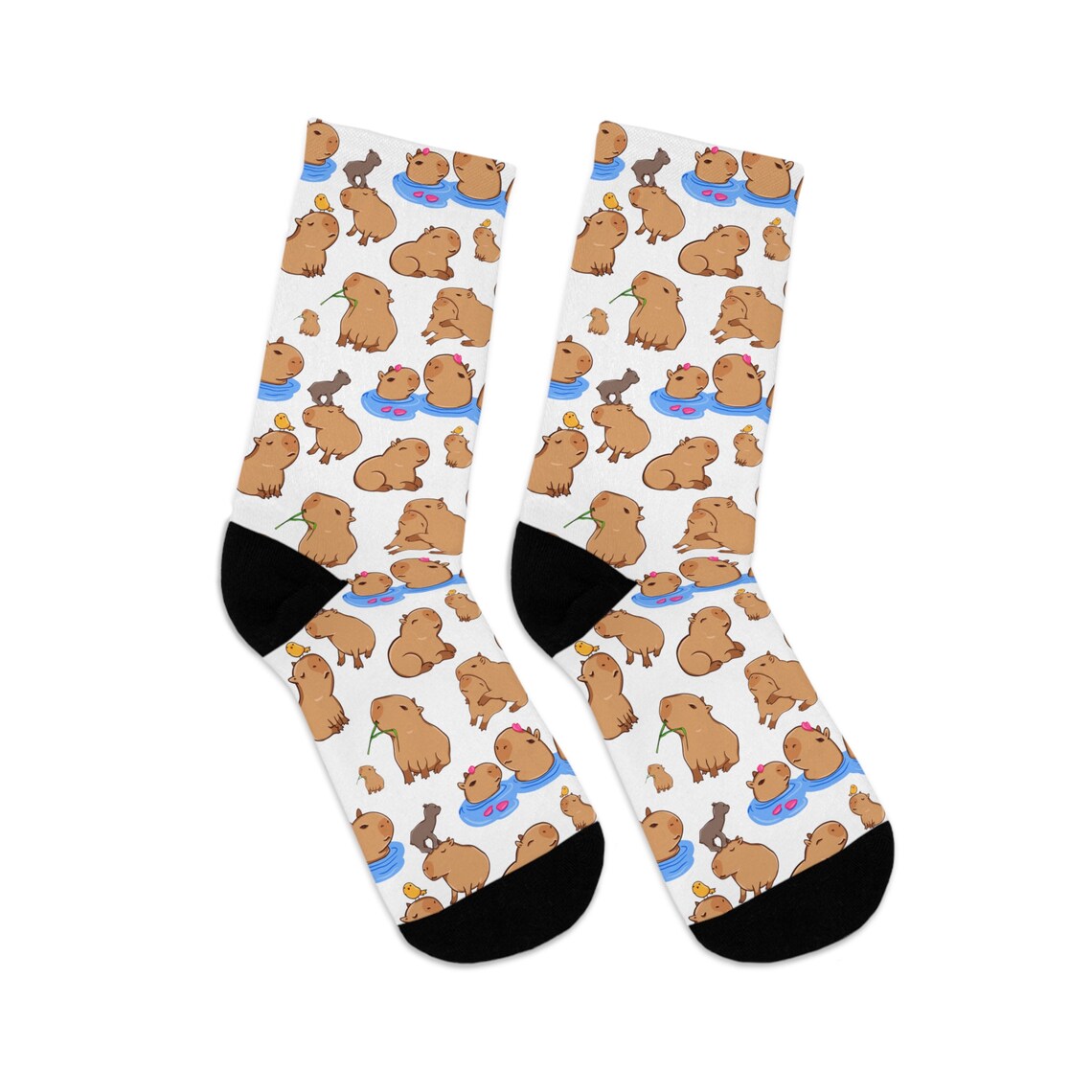 Capybara Socks, Cute Capy Socks, Kawaii Drawings of Capybaras, Gift for ...