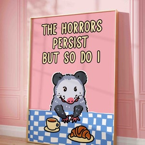Possum Opossum Wall Print, Cute Possum Poster, Motivational Poster ...