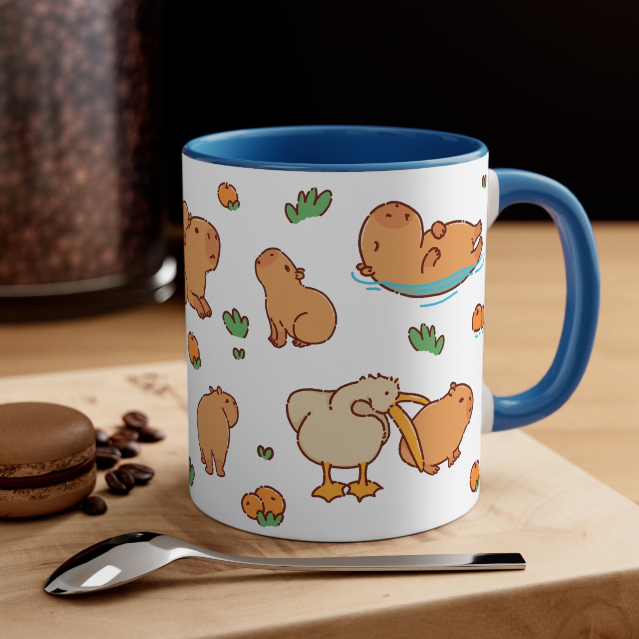 Cute Capybara Mug, Adorable Capybara Pattern, Capybara Gift Ideas for ...