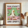 More Spaghetti Less Regretti Frog Print, Retro Diner Poster, Retro ...