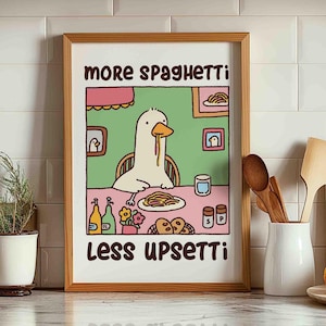 More Spaghetti Less Regretti Frog Print, Retro Diner Poster, Retro ...