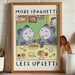 Possums Eating Spaghetti Poster, More Spaghetti Less Upsetti, Retro ...