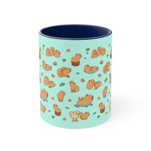 Cute Capybara 11oz Mug, Adorable Capybara Pattern, Capybara Gift Ideas ...
