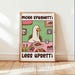 Duck Eating Spaghetti Poster, More Spaghetti Less Upsetti, Retro Diner ...