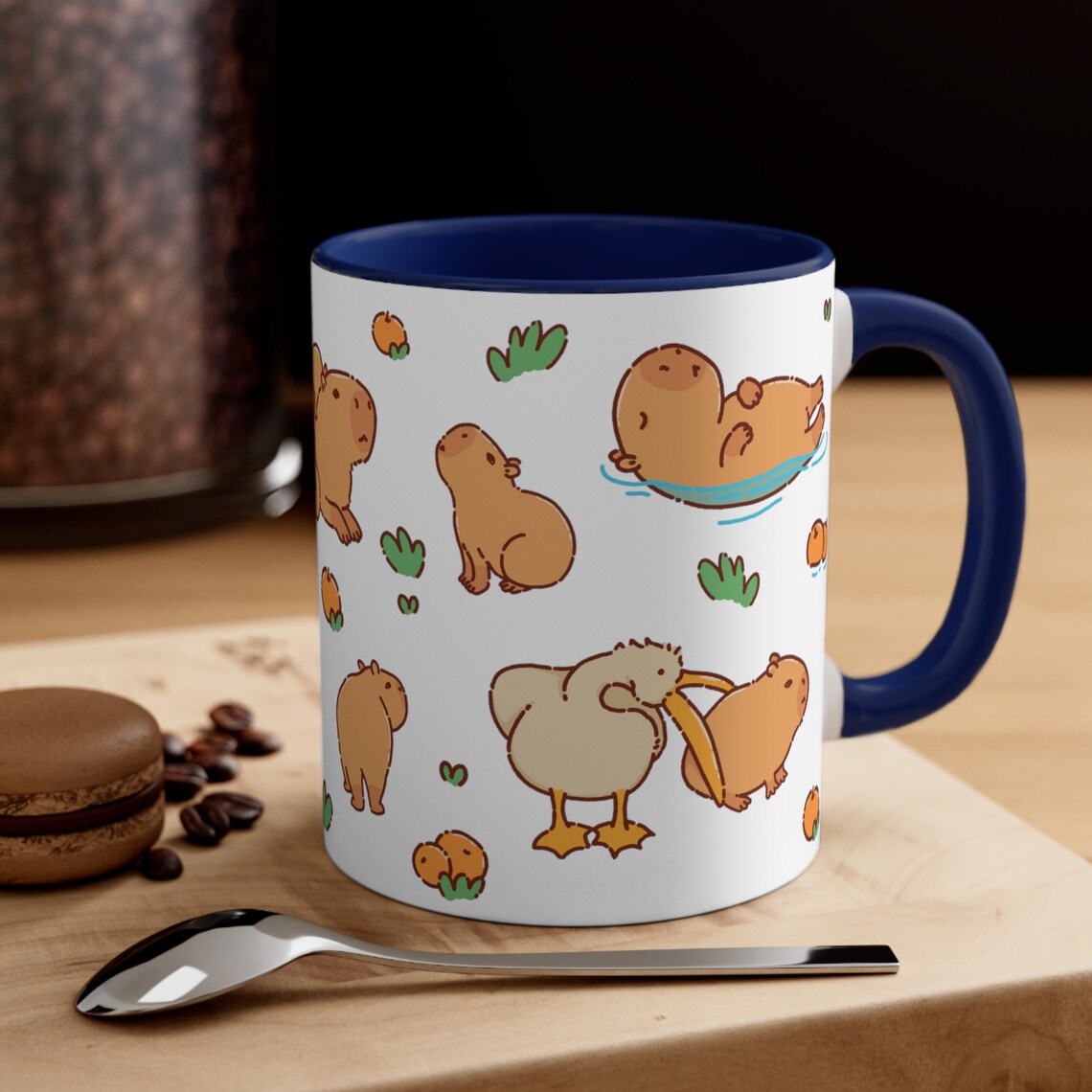 Cute Capybara Mug, Adorable Capybara Pattern, Capybara Gift Ideas for ...