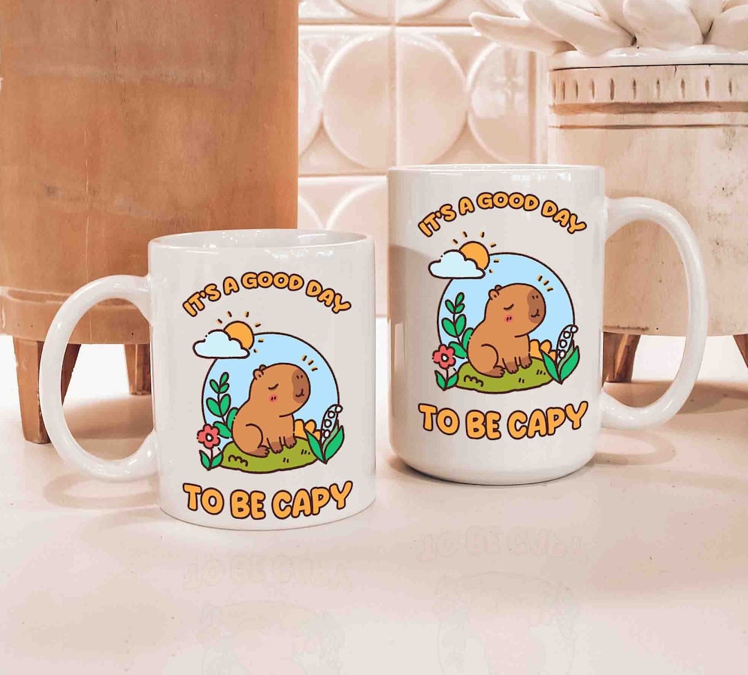 Capybara Mug, Cute Capybara Hot Chocolate Mug, Kawaii Capybara Gift ...