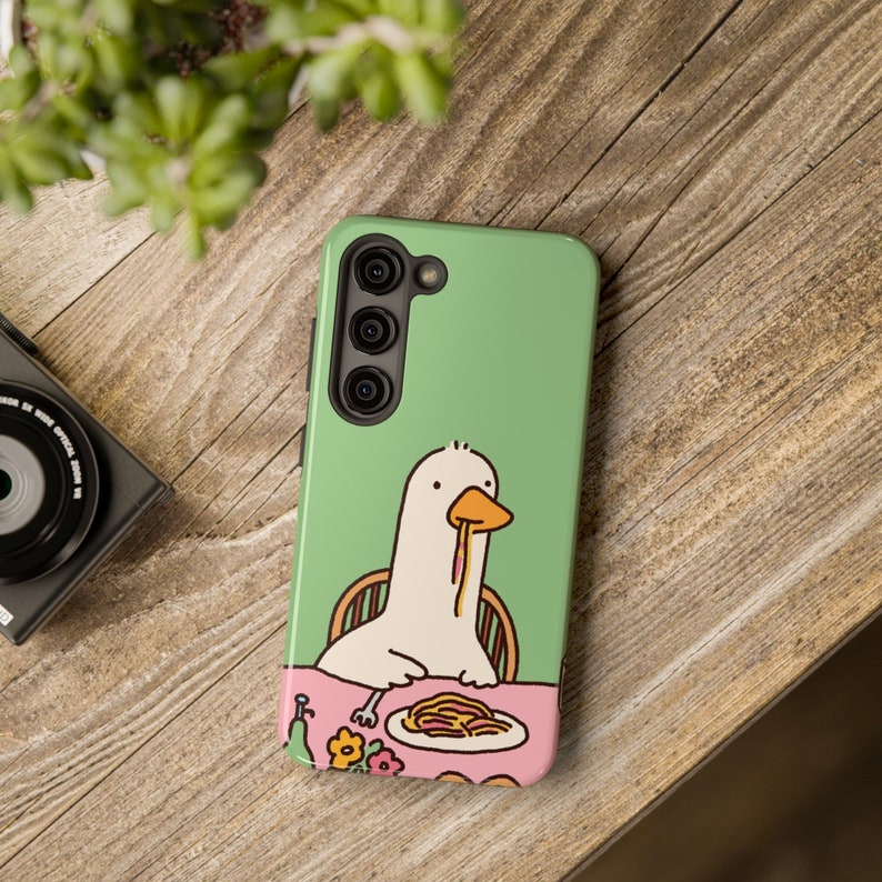 Goose Eating Spaghetti Phone Case, iPhone 15 14 Pro 13 Max 12 16 XS ...