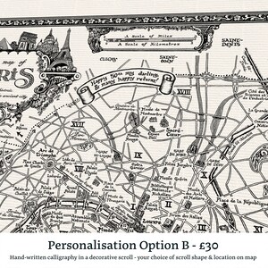 Hand-drawn Map of Paris • Fine Art Print by Manuscript Maps - Etsy