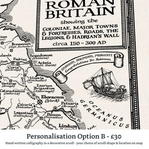 Hand-drawn Roman Britain Map • Fine Art Print by Manuscript Maps - Etsy