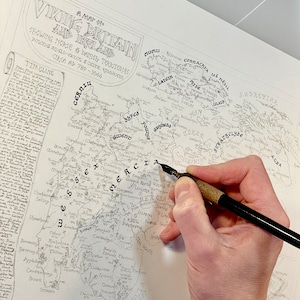Hand-drawn Viking Britain Map • Fine Art Print by Manuscript Maps - Etsy