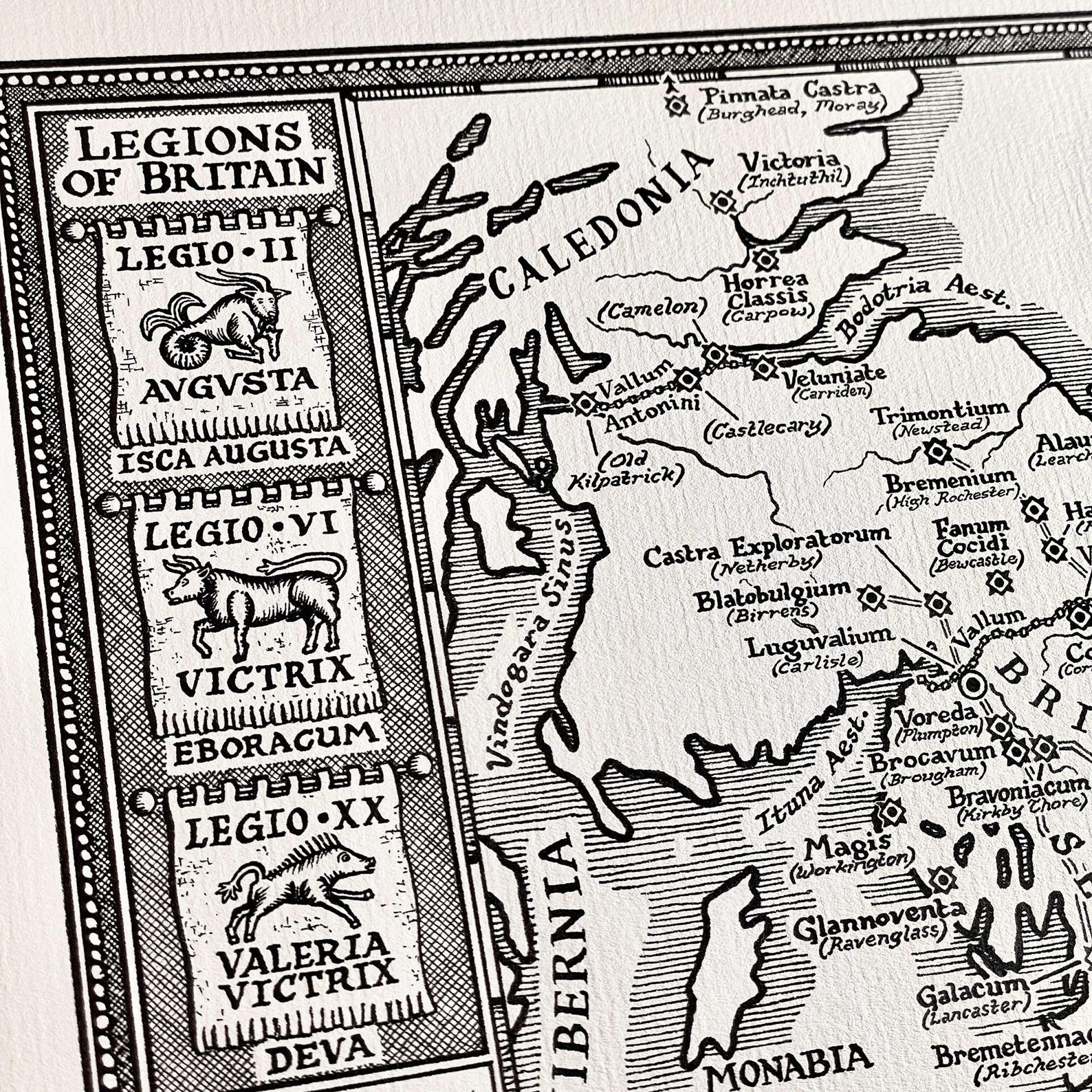 Hand-drawn Roman Britain Map • Fine Art Print by Manuscript Maps - Etsy