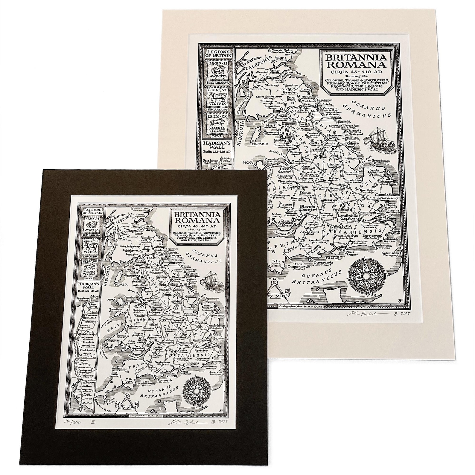 Hand-drawn Roman Britain Map • Fine Art Print by Manuscript Maps - Etsy
