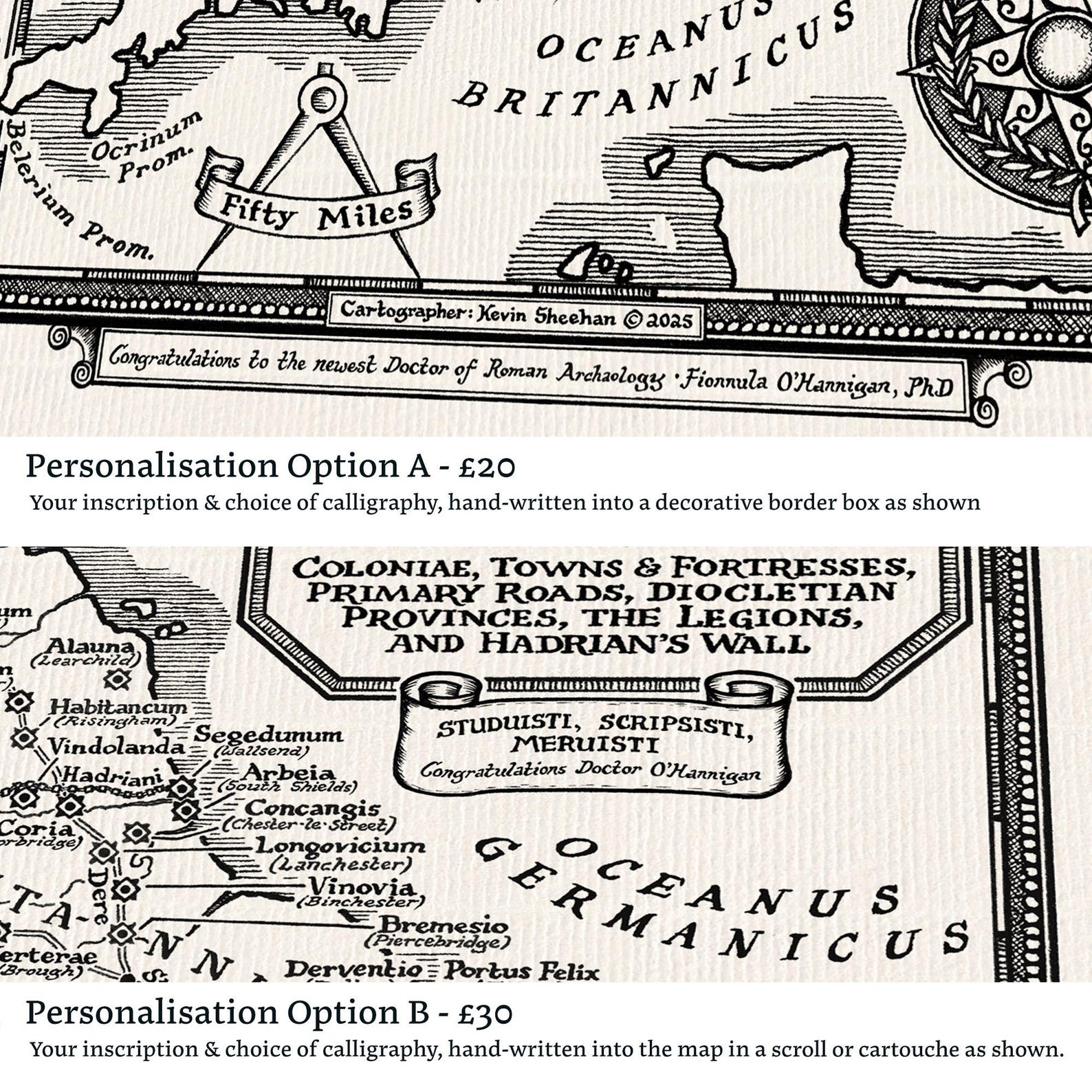 Hand-drawn Roman Britain Map • Fine Art Print by Manuscript Maps - Etsy