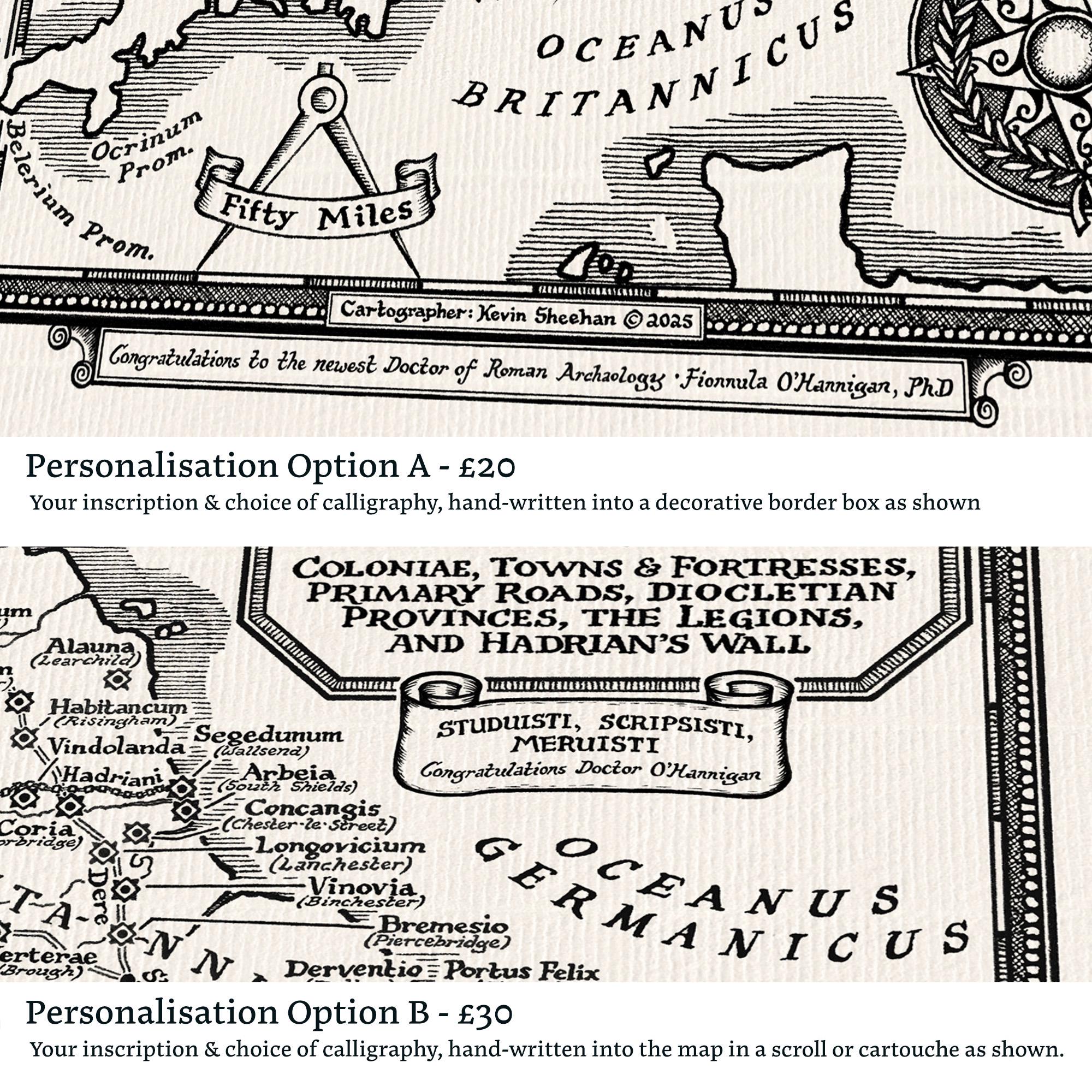 Hand-drawn Roman Britain Map • Fine Art Print by Manuscript Maps - Etsy