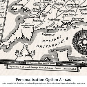 Hand-drawn Roman Britain Map • Fine Art Print by Manuscript Maps - Etsy