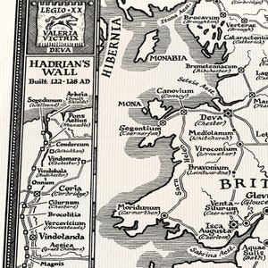 Hand-drawn Roman Britain Map • Fine Art Print by Manuscript Maps - Etsy