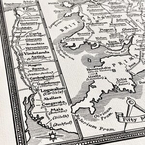Hand-drawn Roman Britain Map • Fine Art Print by Manuscript Maps - Etsy
