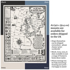Hand-drawn Shipping Forecast Map Fine Art Print by - Etsy