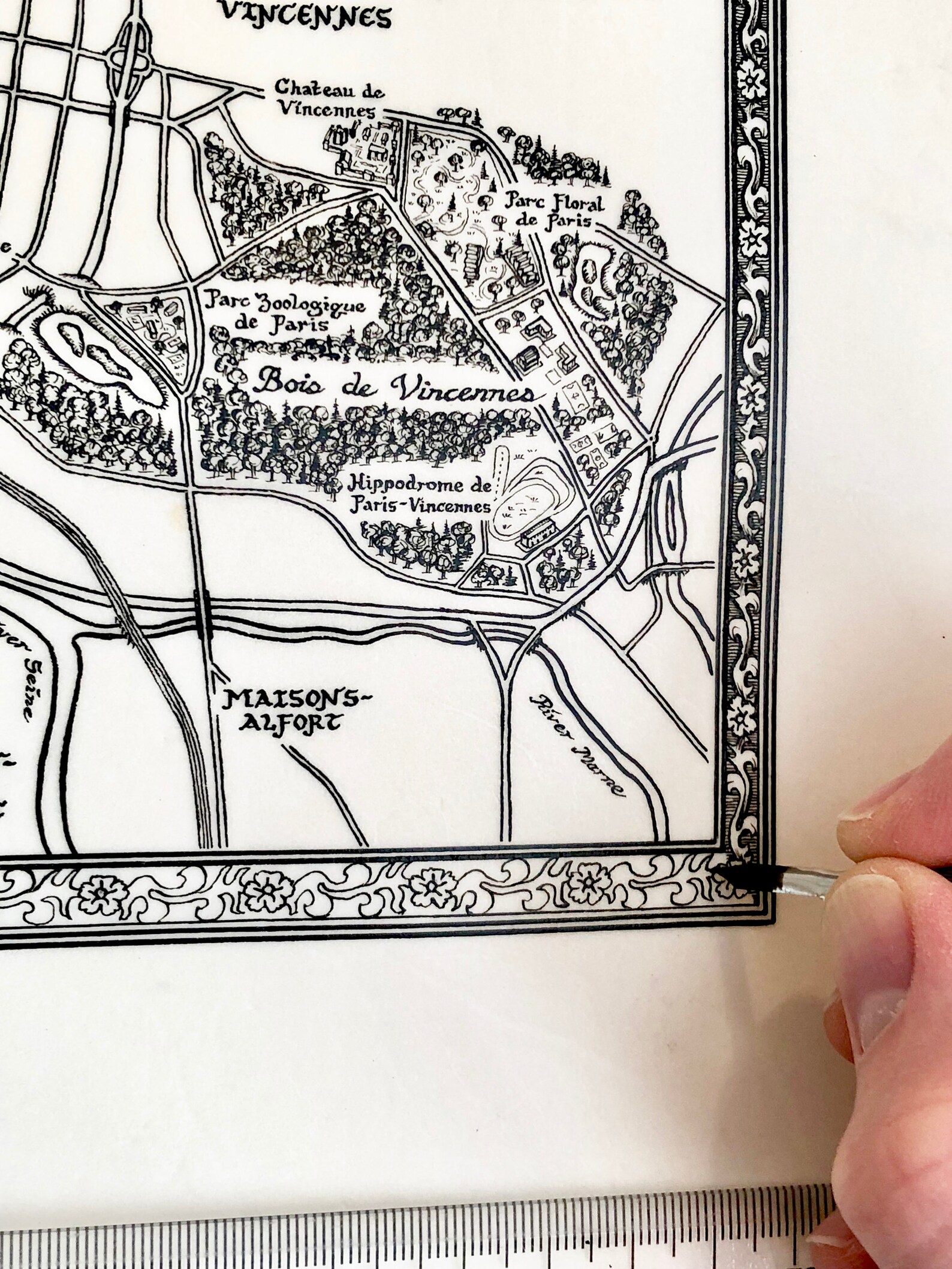Hand-drawn Map of Paris • Fine Art Print by Manuscript Maps - Etsy