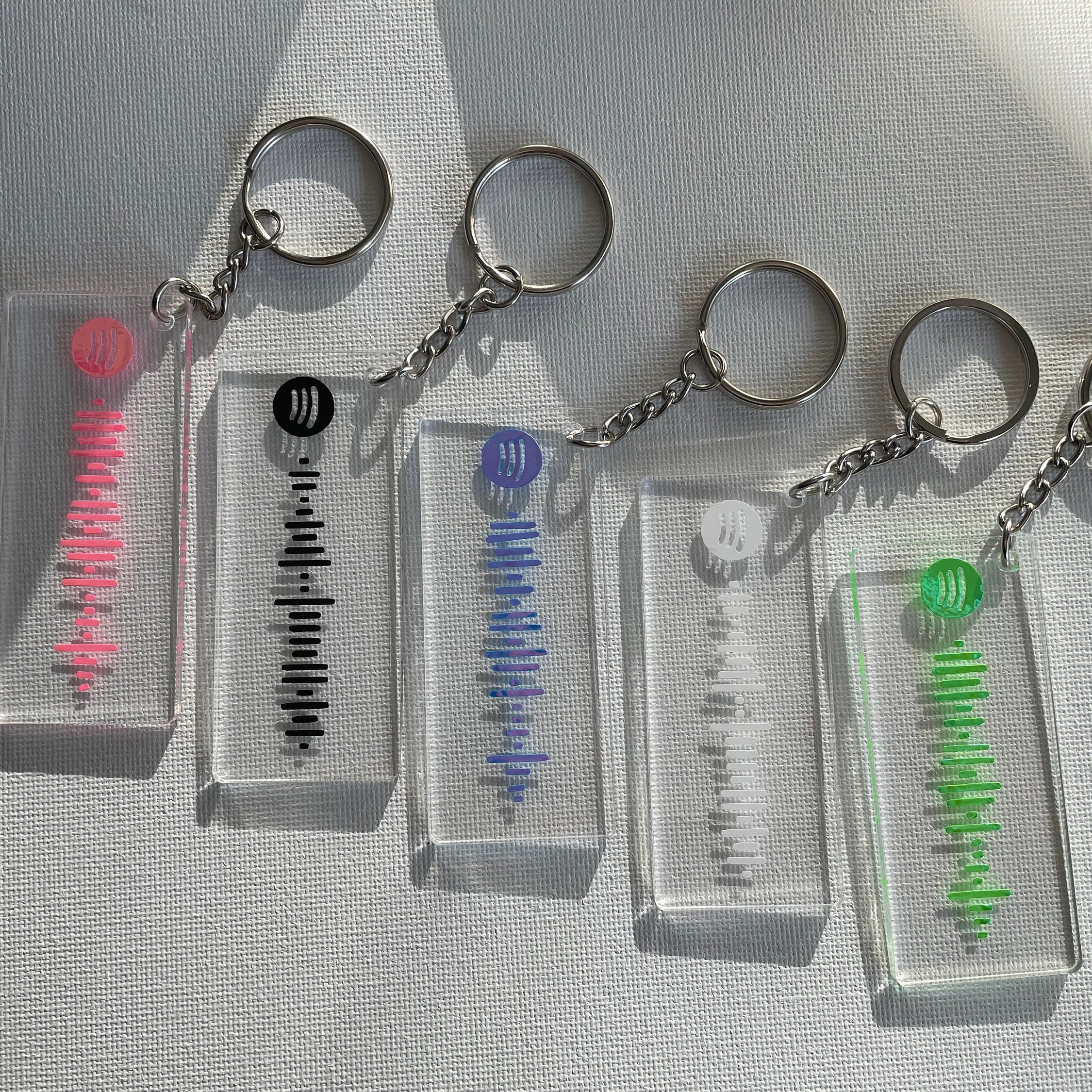 Personalized Acrylic Spotify Code Tag Keychain. Fully Customizable ...