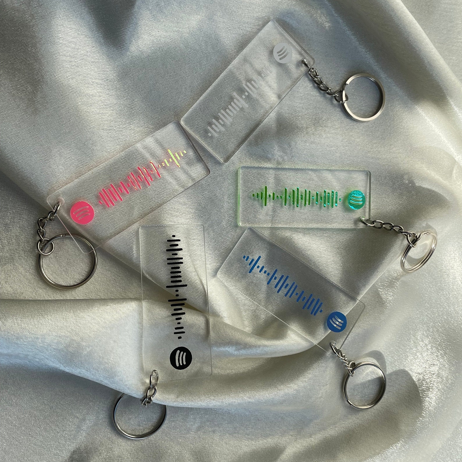 Personalized Acrylic Spotify Code Tag Keychain. Fully Customizable ...