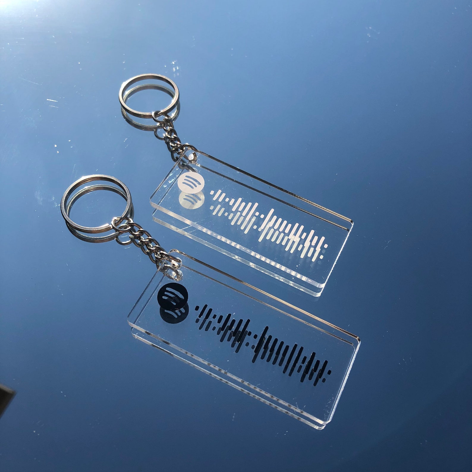 Personalized Acrylic Spotify Code Tag Keychain. Fully - Etsy Canada