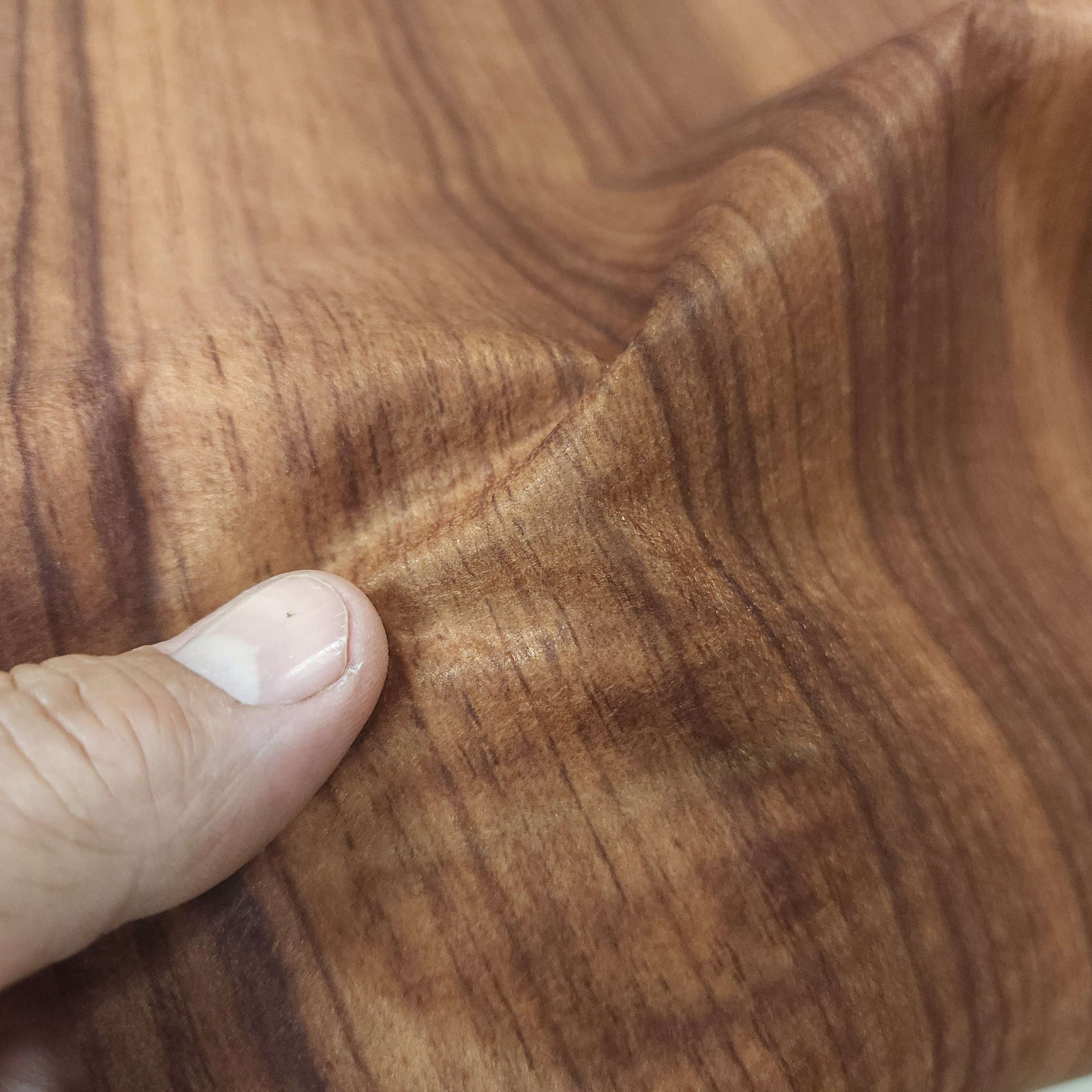 Burma Teak Wood Grain Fabric, 60"x36" 100% Non-woven Polyester Fabric ...