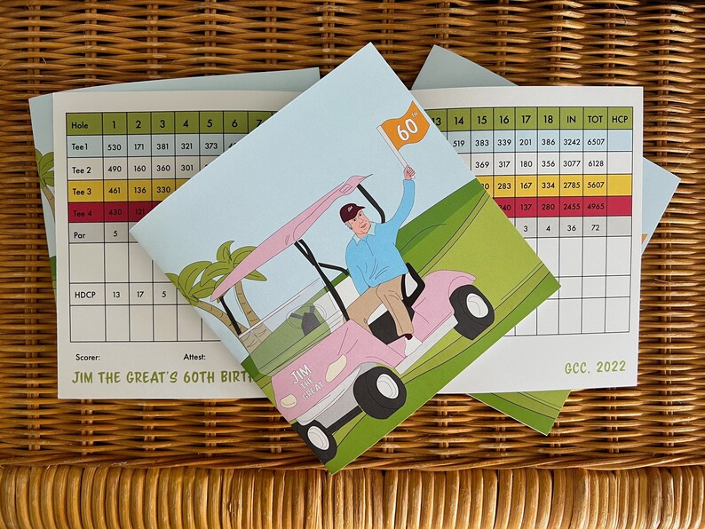 Personalized Gold Score Cards - Etsy