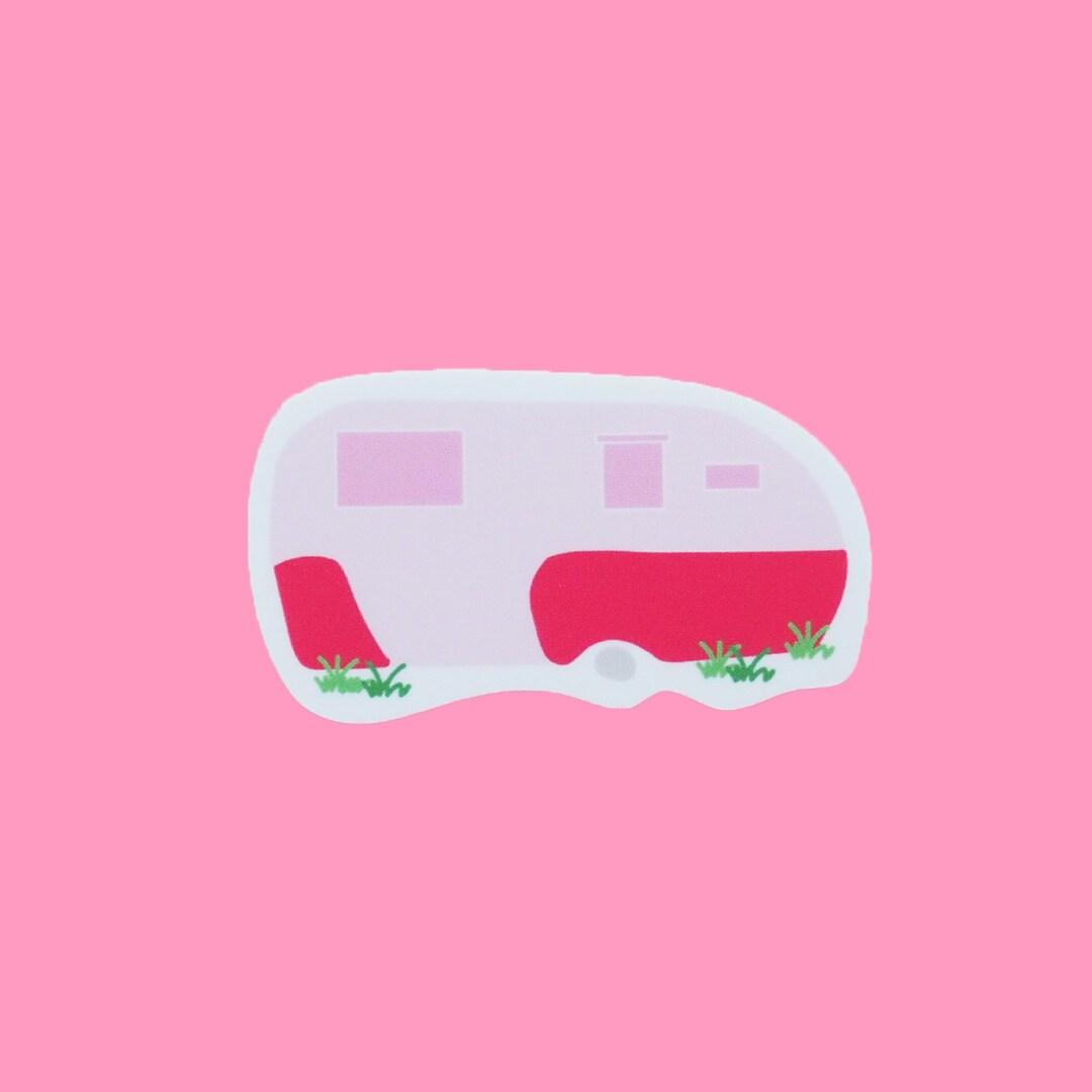 Texas Pink and Red Glamping RV Sticker - Etsy