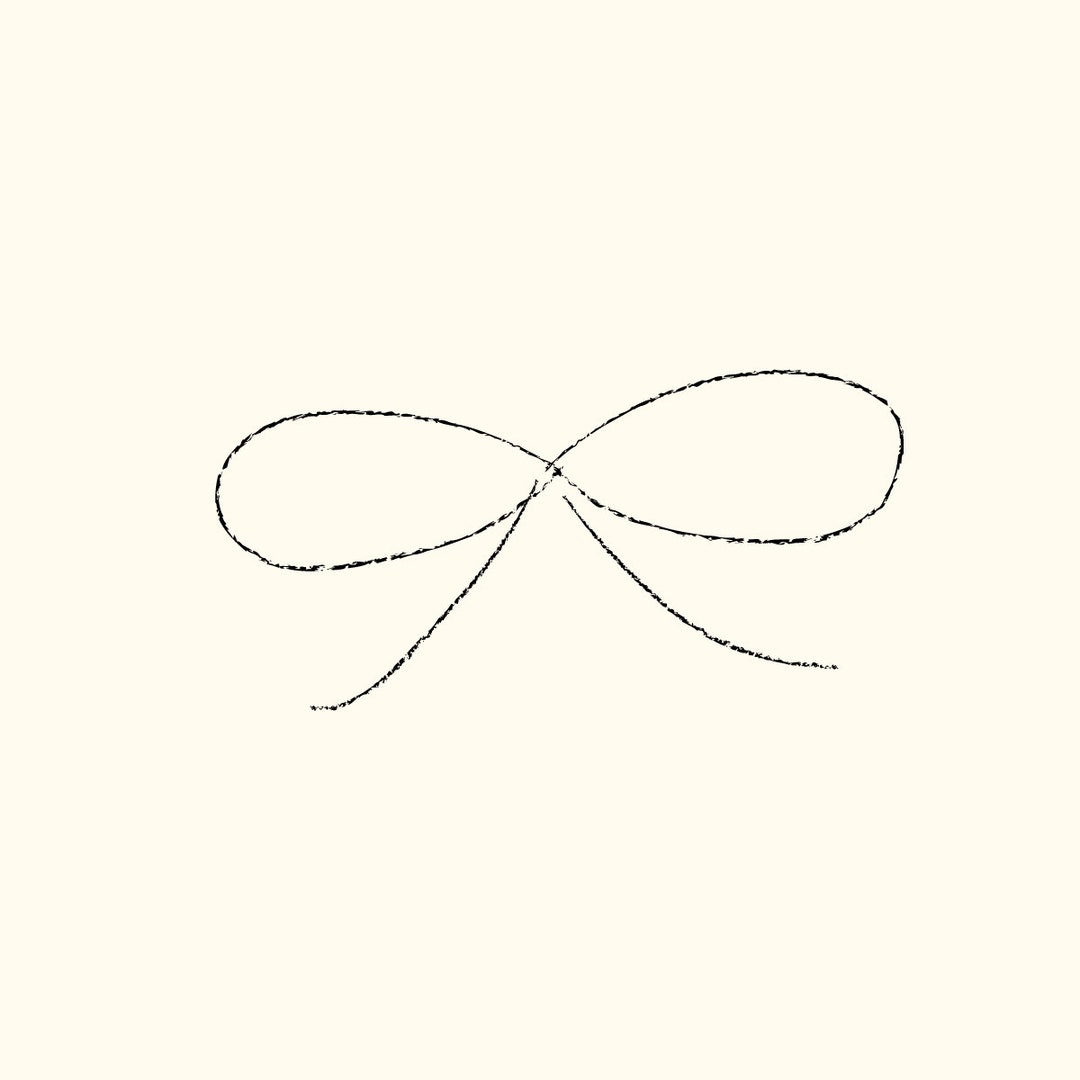 Think Ribbon Bow Illustration, Digital Download - Etsy