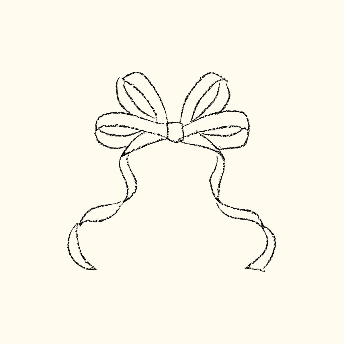 Ribbon Bow Digital Illustration, Digital Download - Etsy