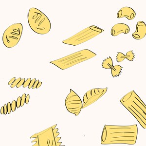 Macaroni Illustration, Digital Download - Etsy
