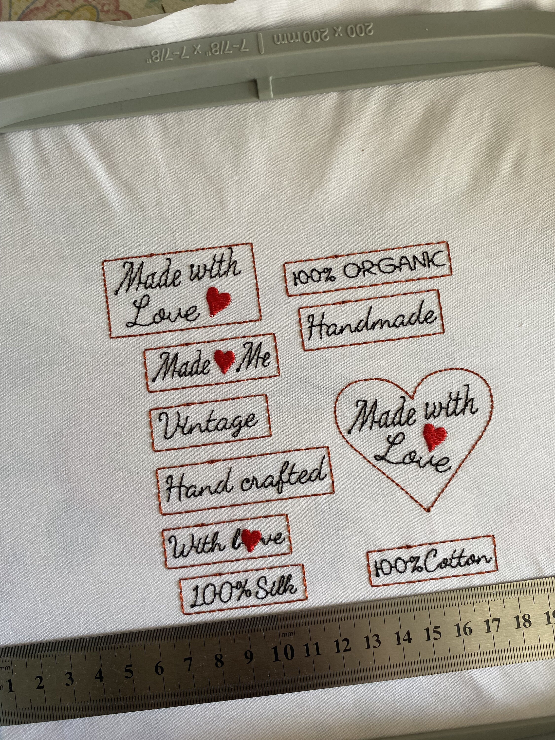 Embroidery File "labels" Set 13x18 and Individual From 6x4 Cm. Handmade ...