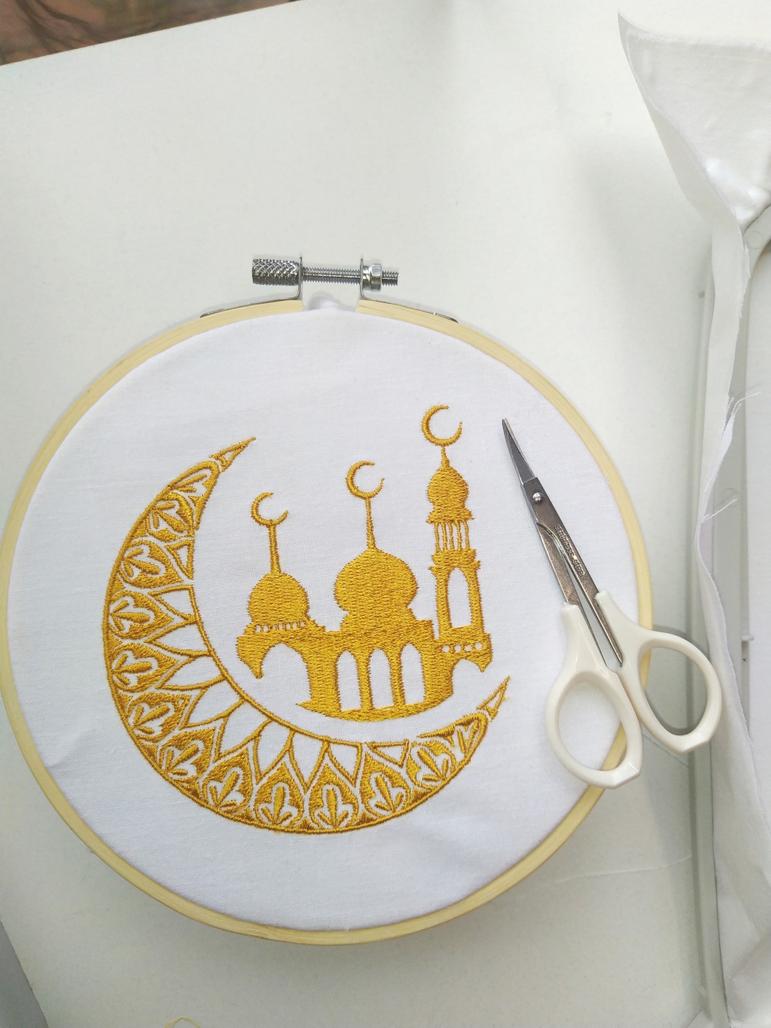 Arabic Mosque Filled Ornament Machine Embroidery Design, Islamic ...
