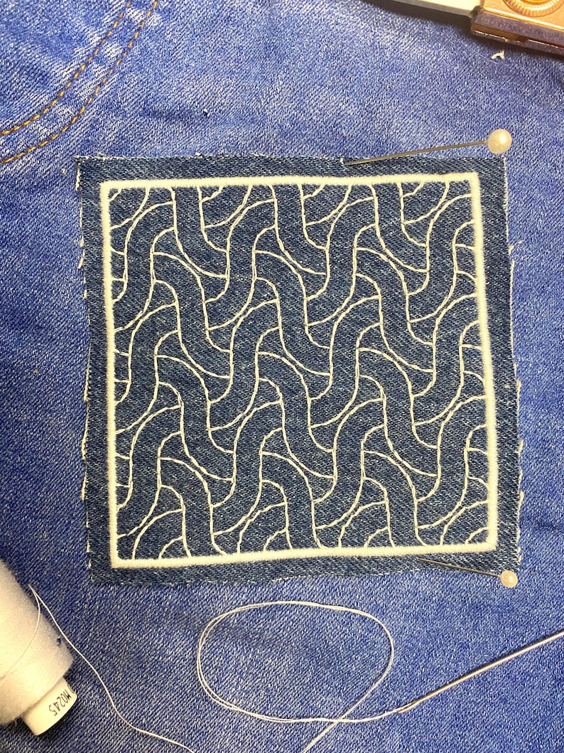 Set of 9 Sashiko Boro Quilting Square Machine Embroidery File Design ...
